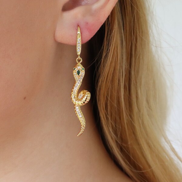 Snake Earrings - Etsy