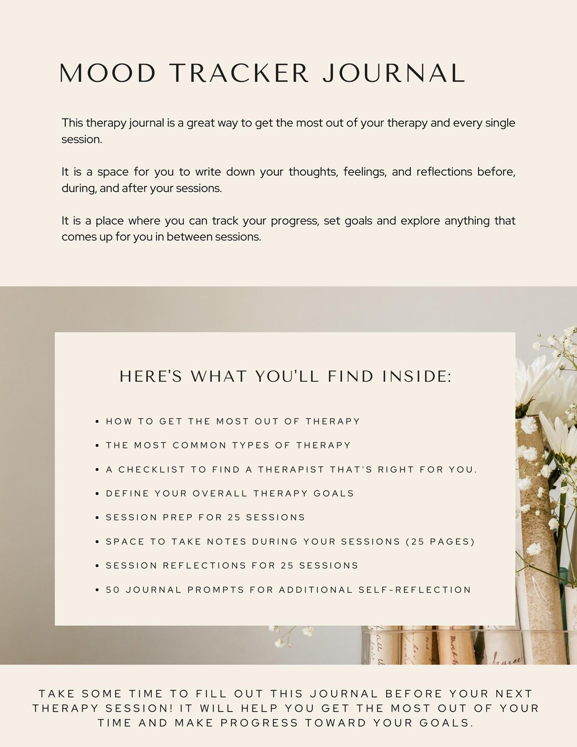 Resell Therapy Journal Worksheets, Digital Mental Health Pages, Daily ...