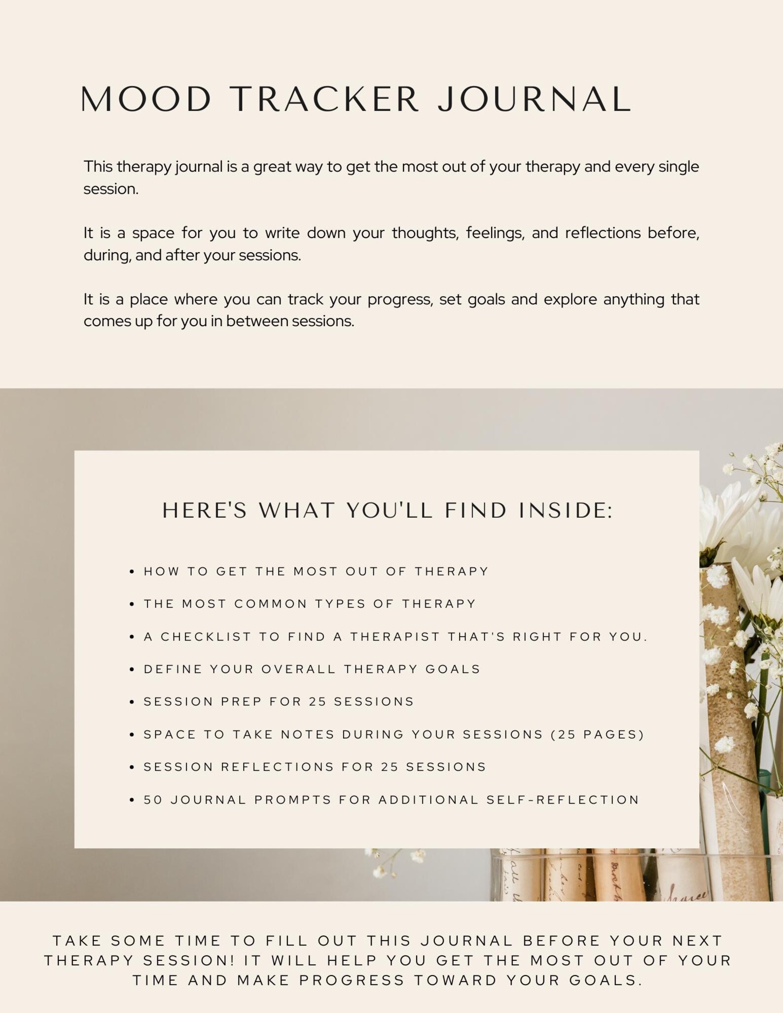 Resell Therapy Journal Worksheets, Digital Mental Health Pages, Daily ...