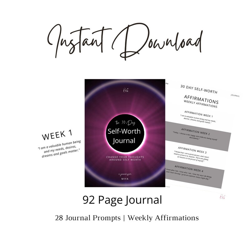 The 30 Day Self Worth Journal - Etsy