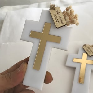 Baptism Favors Personalized Cross Magnet Bulk Baptism Favors for Boy or ...