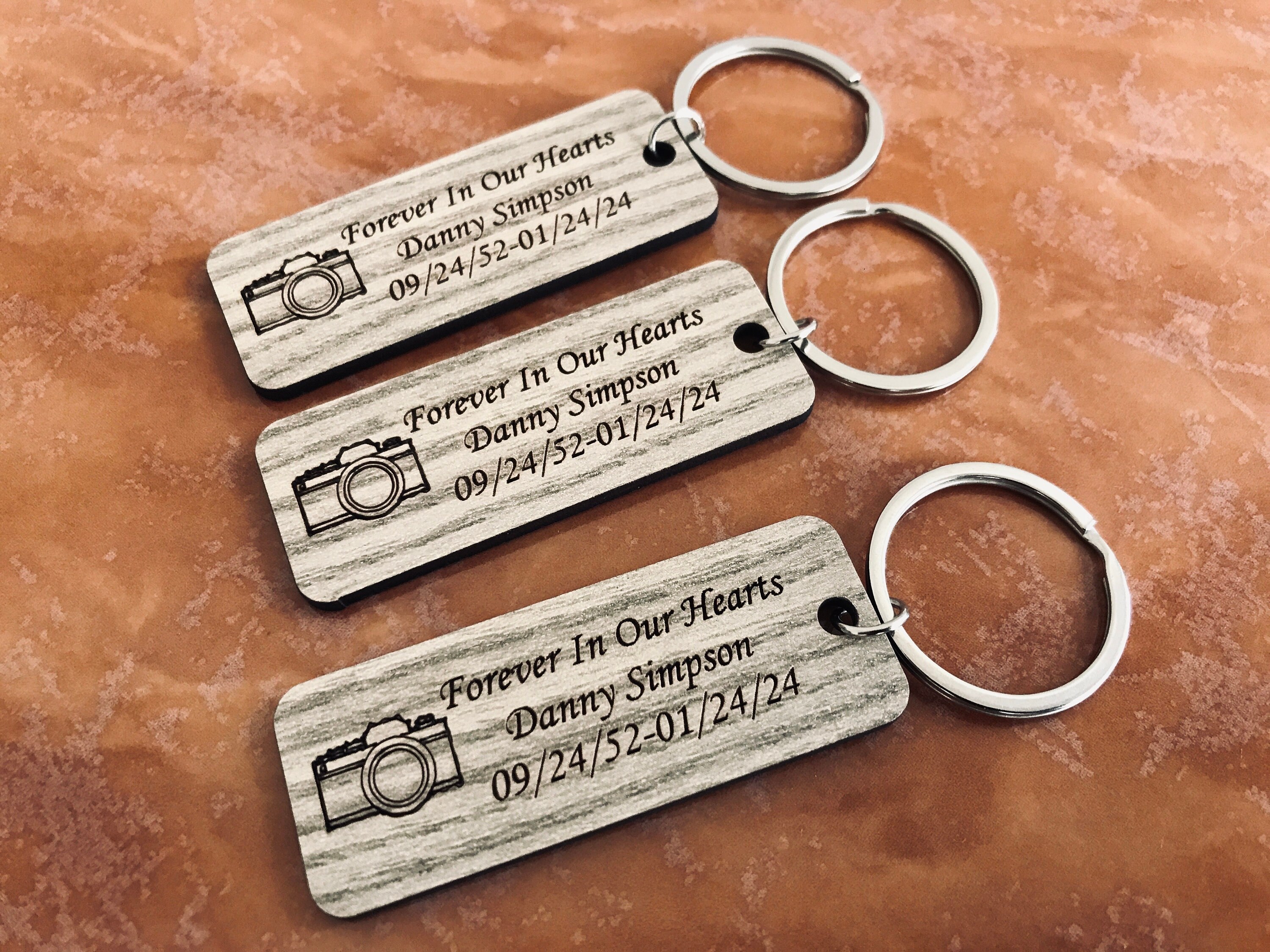 Funeral Favors Personalized, Keychain for Remembrance, Bulk Key Chain ...