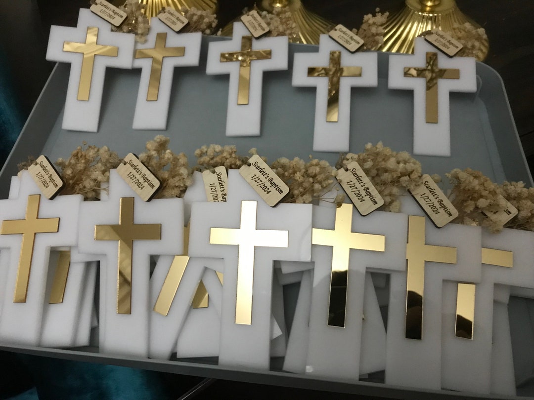 Baptism Favors Personalized Cross Magnet Bulk Baptism Favors for Boy or ...