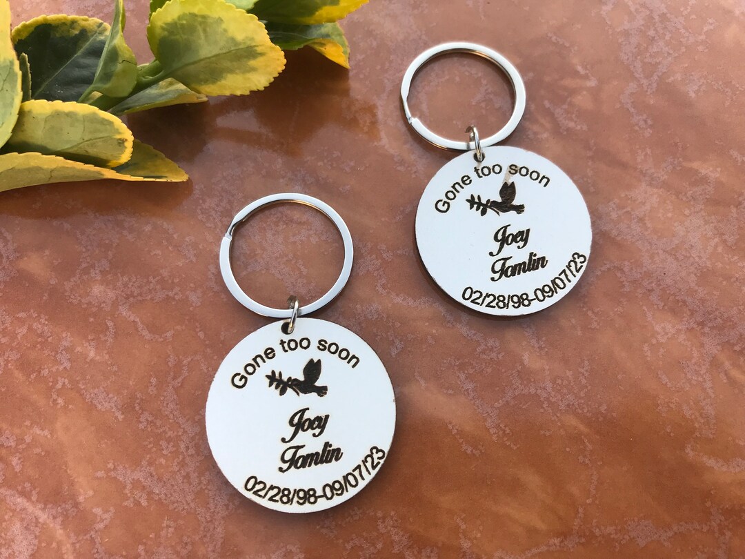 Bulk İn Loving Memory Funeral Favors Personalized Wood Keychain ...