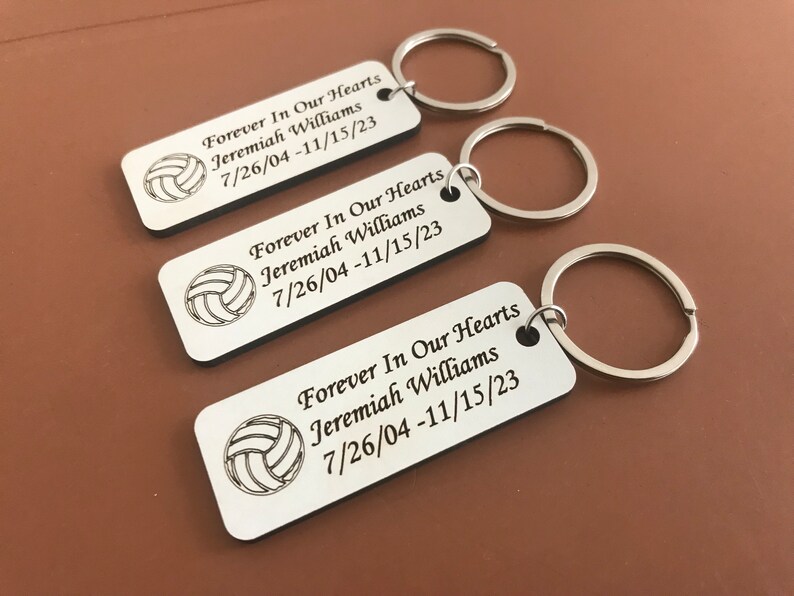 Personalized Funeral Favors Wood Keychain Celebration of Life Memorial ...