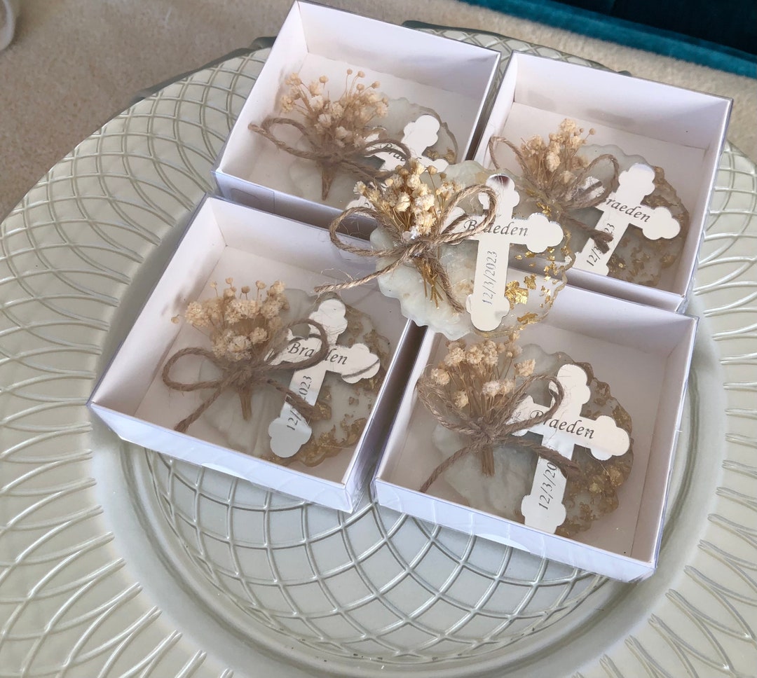 Baptism Personalized Cross Favors 20 PCS Custom Epoxy Magnet ...