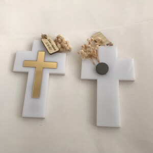 Bulk 25 PCS Cross Baptism Favors Personalized Cross Magnet Handmade ...