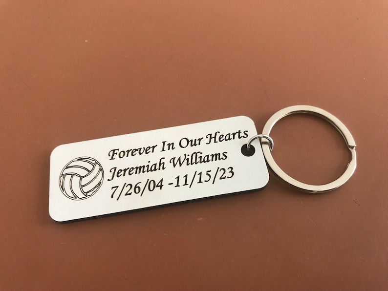 Personalized Funeral Favors Wood Keychain Celebration of Life Memorial ...