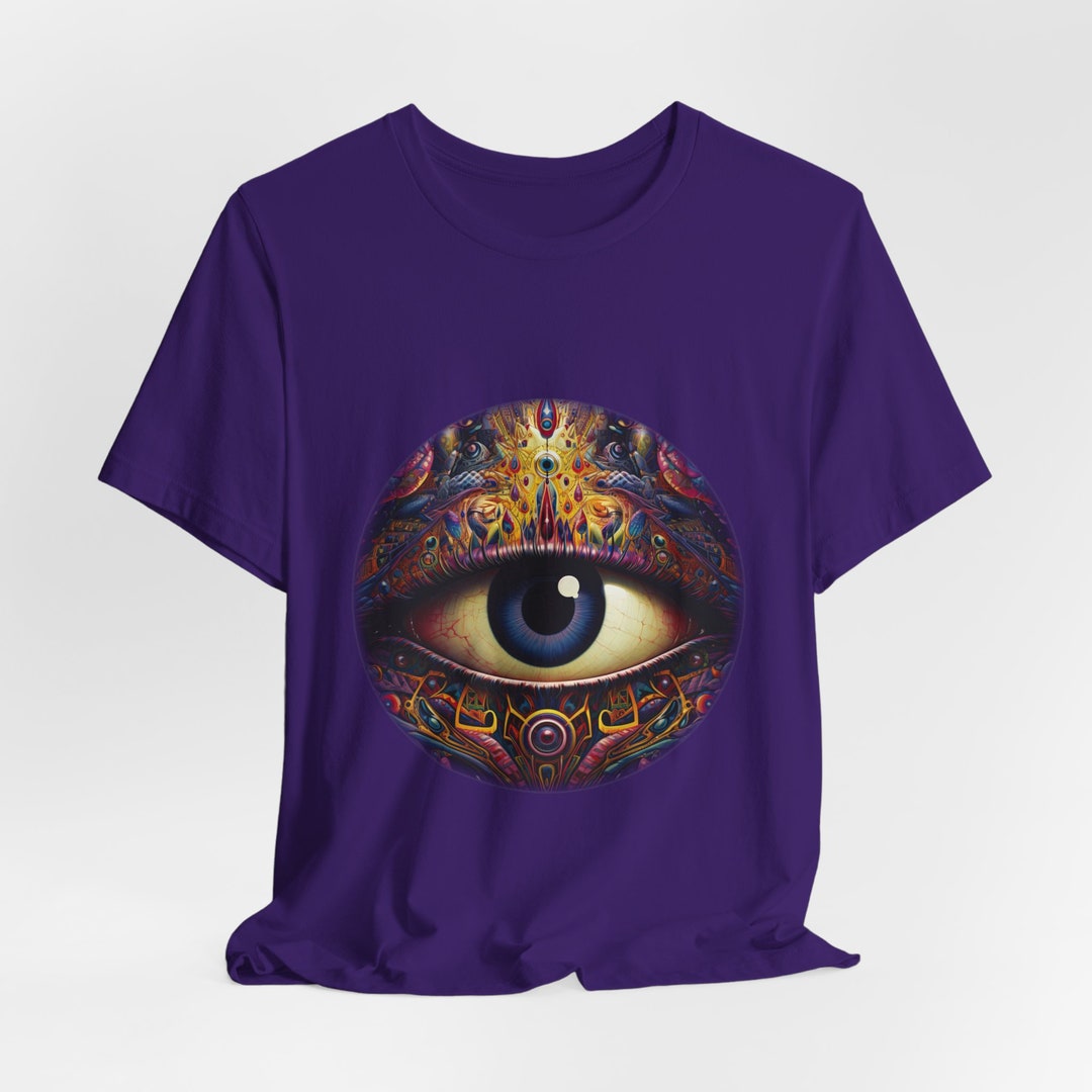 USA - Psychedelic Psychic Eye, Unisex Tee, Funky Print, 100% Cotton ...