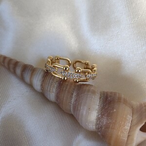 Gold U Shape Ring, U Shape Ring, Gold Filled, Classic Jewelry, Elegant ...