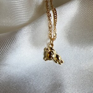 Christal Gold Bear Necklace, Gold Bear Necklace, Made in USA Jewelry ...