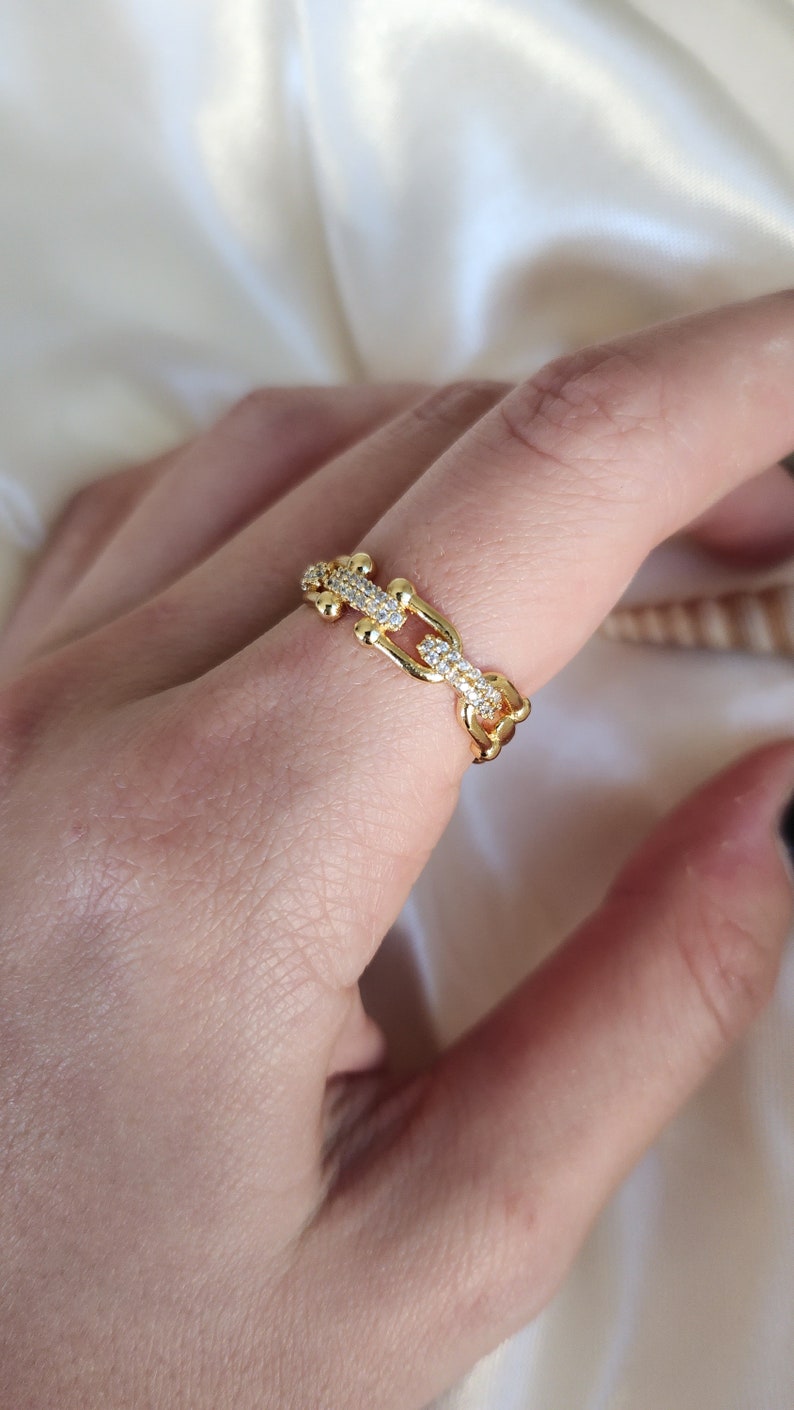 Gold U Shape Ring U Shape Ring Gold Filled Classic Jewelry - Etsy