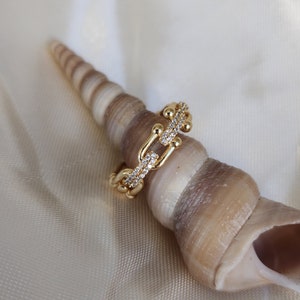 Gold U Shape Ring, U Shape Ring, Gold Filled, Classic Jewelry, Elegant ...