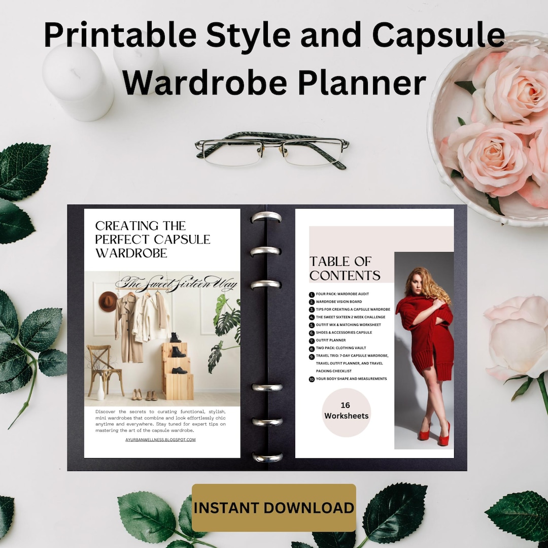 Wardrobe Checklist, Closet Declutter Planner, Closet Organization ...