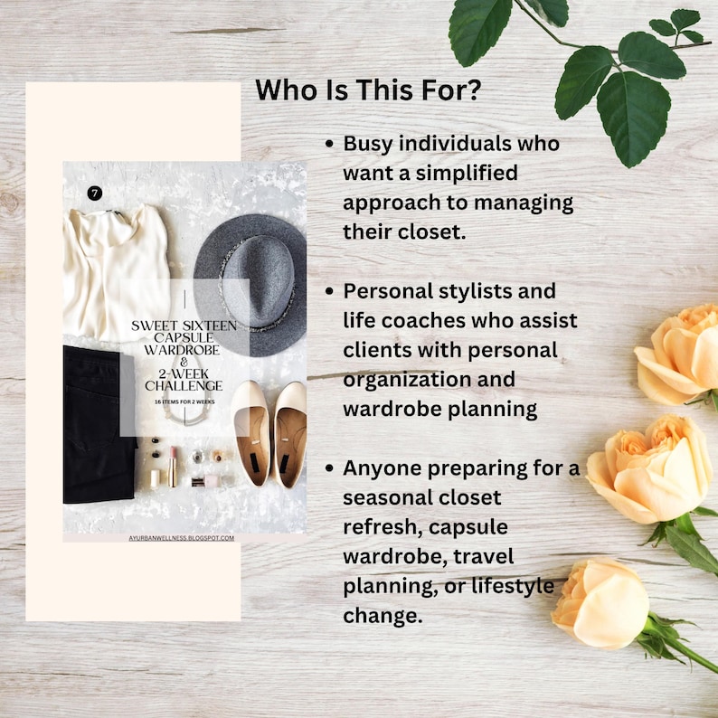 Complete Capsule Wardrobe Workbook and Worksheets, Wardrobe Checklist ...