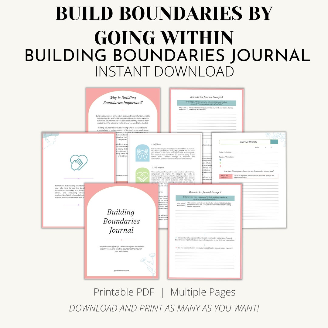 Building Boundaries Journal, Setting Healthy Boundaries, Boundaries ...