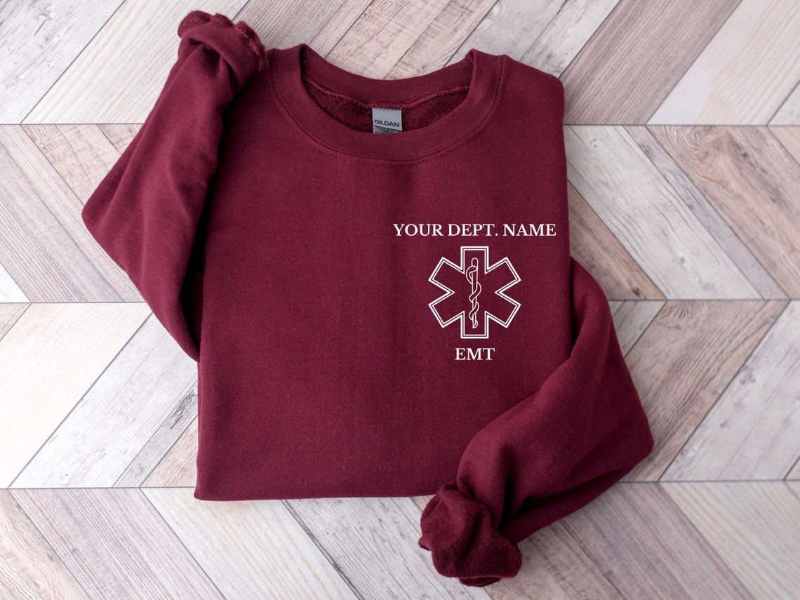 Custom EMT Sweatshirt, Personalized EMT Shirt, EMS Gifts, Emt ...