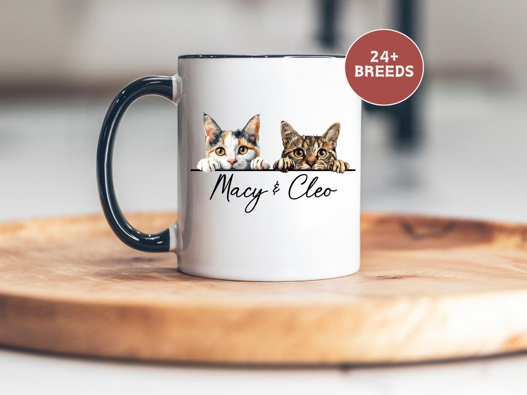 Custom Cat Mug, Personalized Cat Photo Mug, Custom Cat Name Mug, Custom ...
