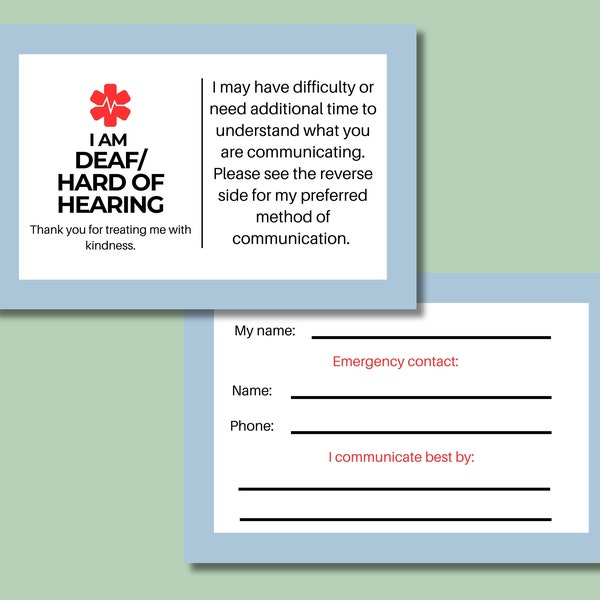 Deaf Card - Etsy