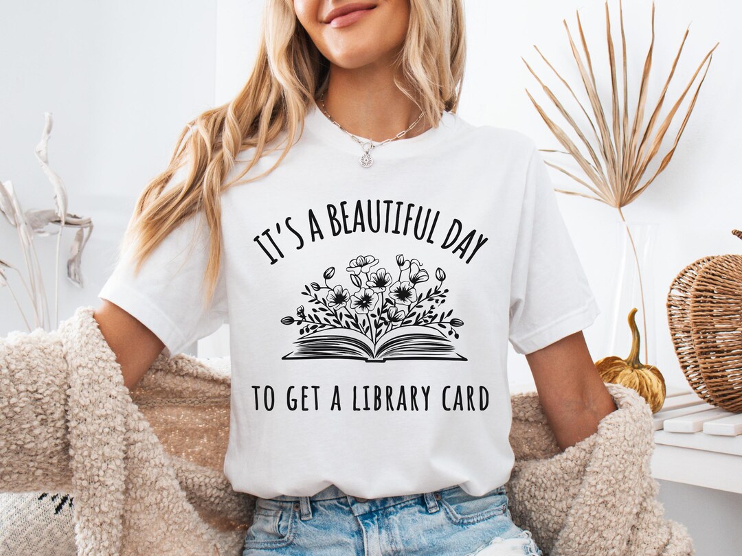 Librarian T-shirt, Library Card Shirt, Gifts for Librarian, Library Tee ...