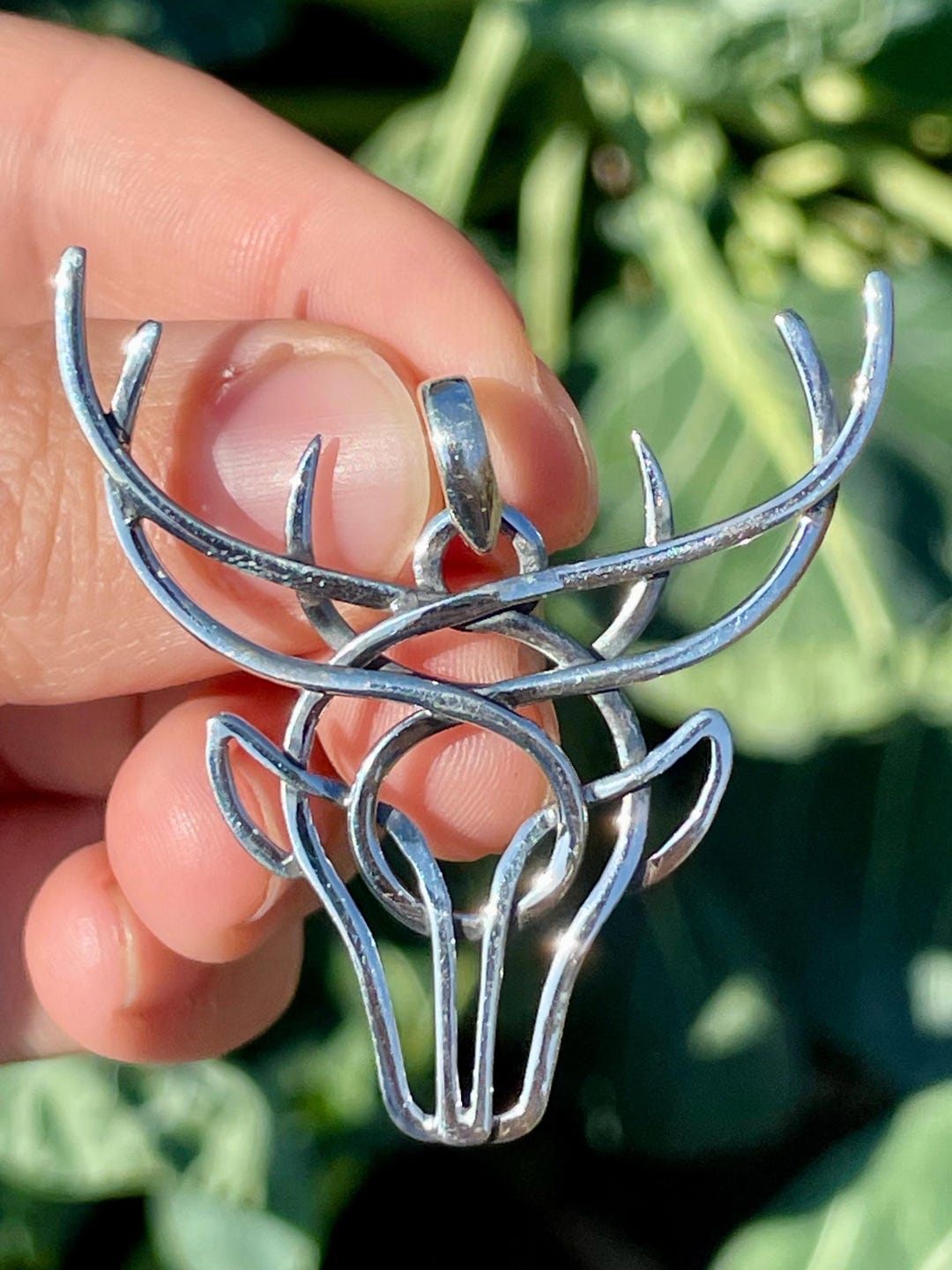 Sterling Silver 925 Deer Design Pendant Nature-inspired Jewelry H93 - Etsy