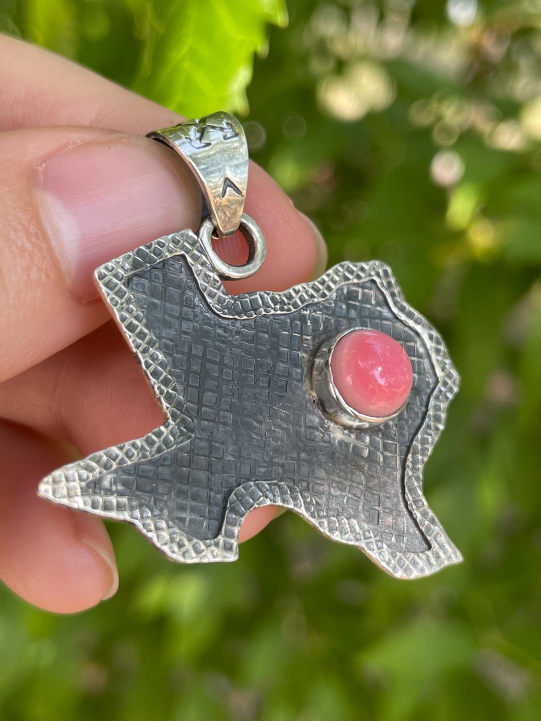 Pink Conch Texas Pendant 925 Sterling Silver Southwestern Jewelry ...