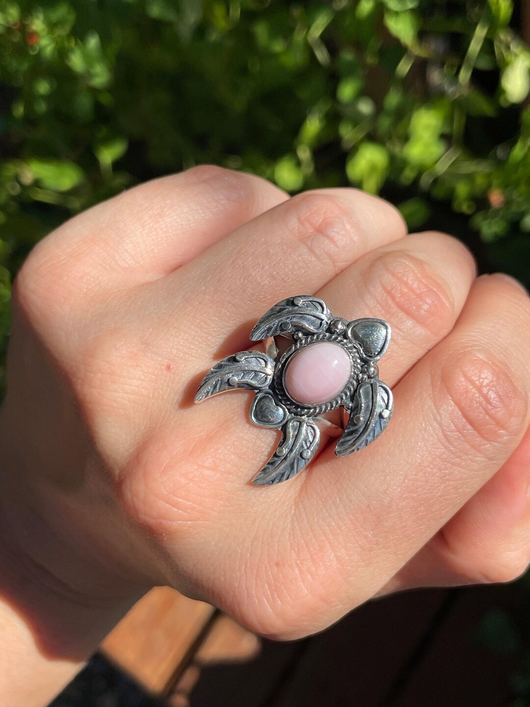 Pink Conch Turtle Ring | 925 Sterling Silver | Size 7.5 Z8 - Etsy