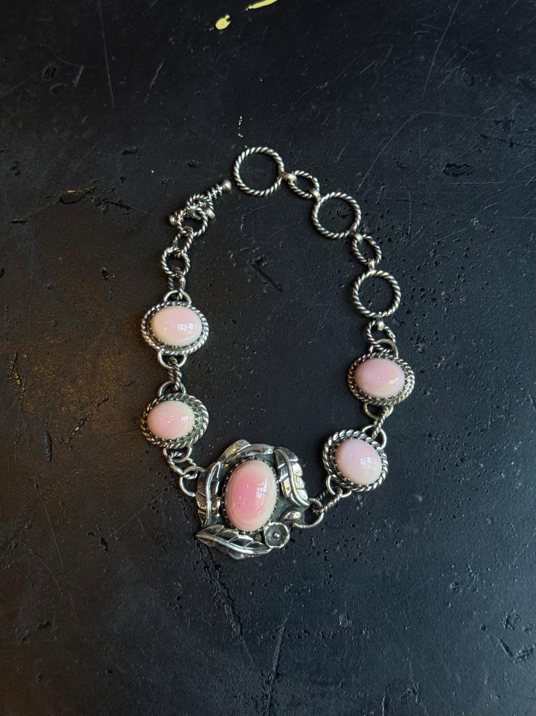 Pink Conch Leaf Cuff Bracelet | 925 Sterling Silver | C294 - Etsy