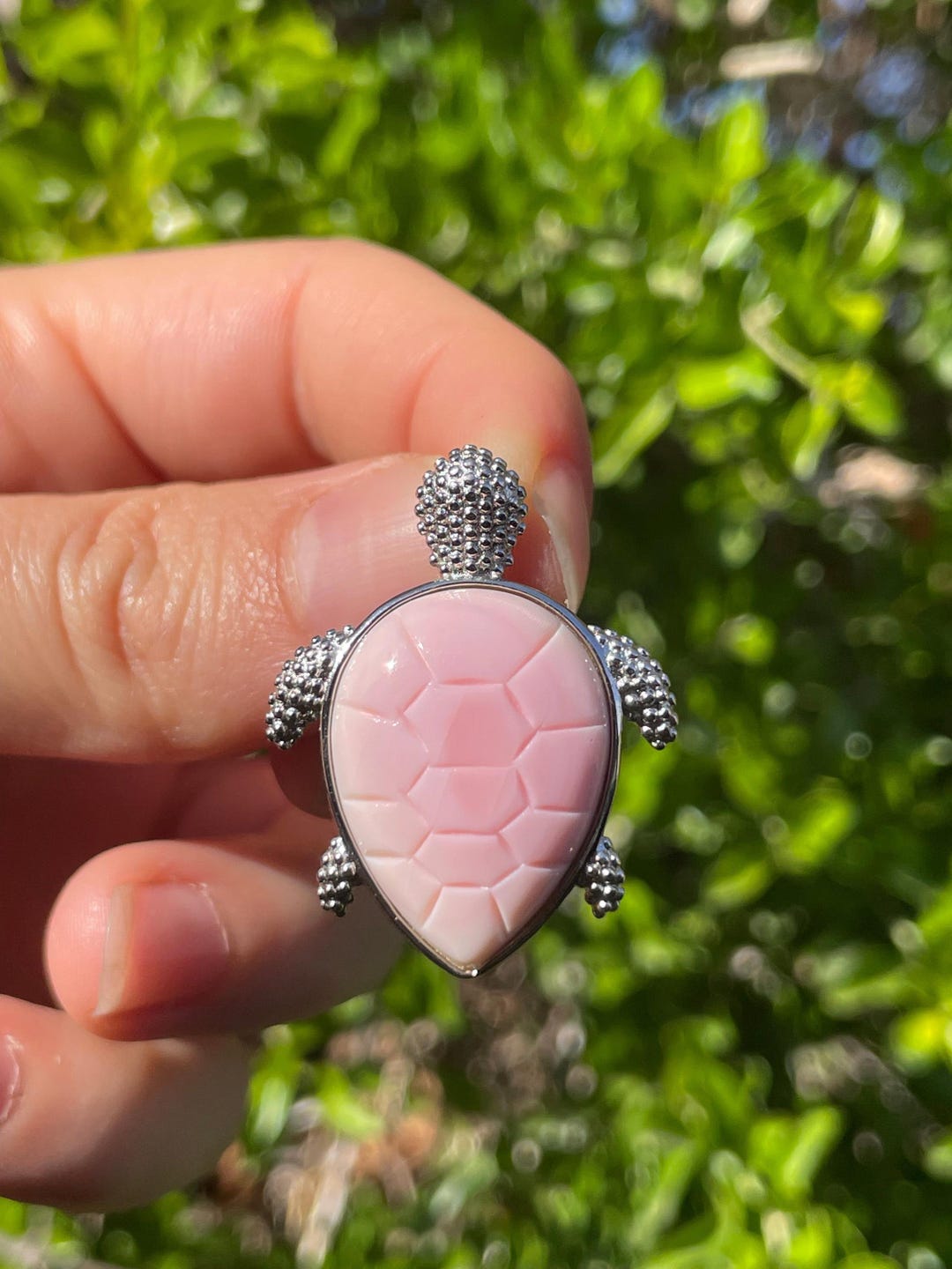 Pink Conch Turtle Pendant | 925 Sterling Silver B601 - Etsy