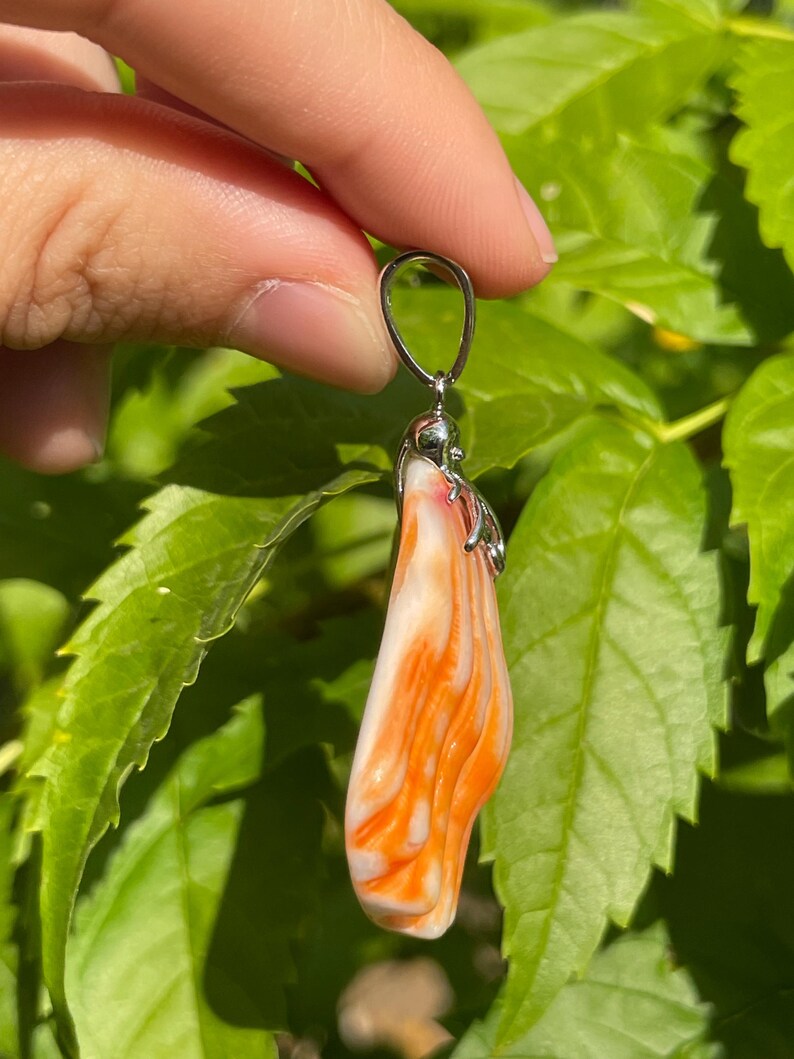 Realistic Looking Spiny Oyster Sea Shell Pendant Set in 925 Sterling ...