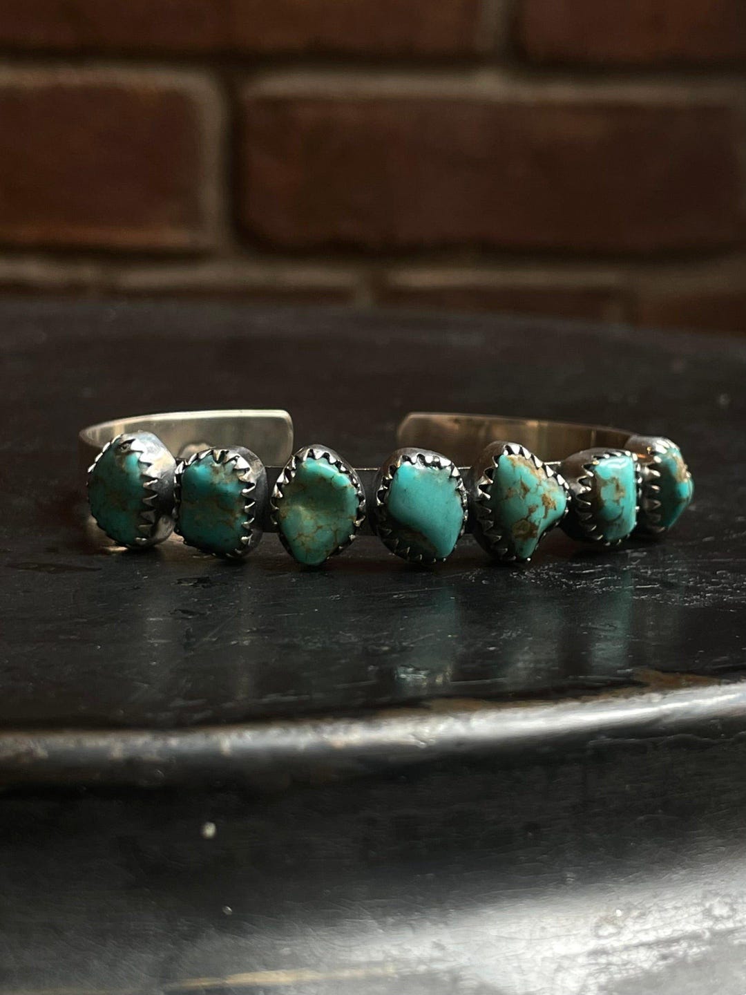 Kingman Turquoise Cuff | 925 Sterling Silver E324 - Etsy