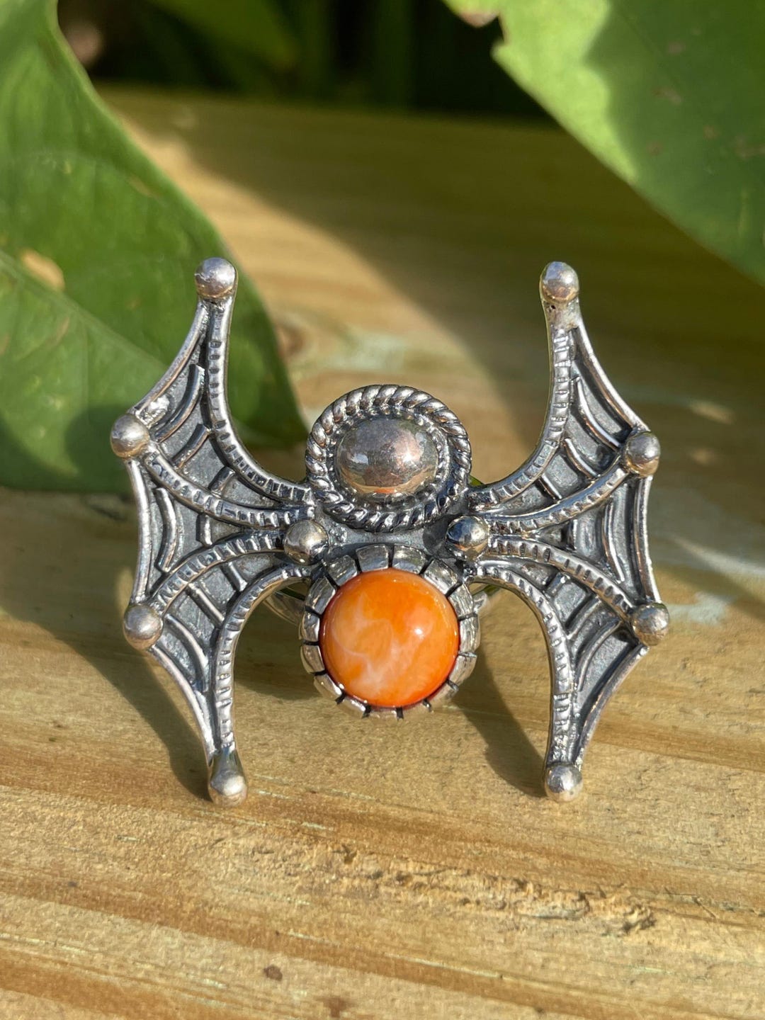 Spiny Oyster Ring | Bat & Web Design | Unique Southwest Piece ...