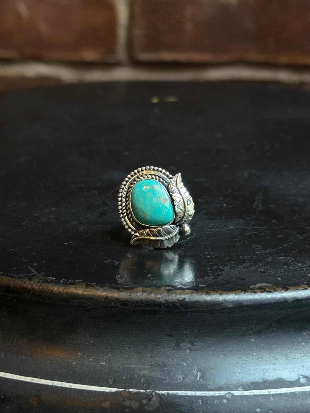 Turquoise Feather Ring | Sterling Silver | Size 7.5 | C118 - Etsy