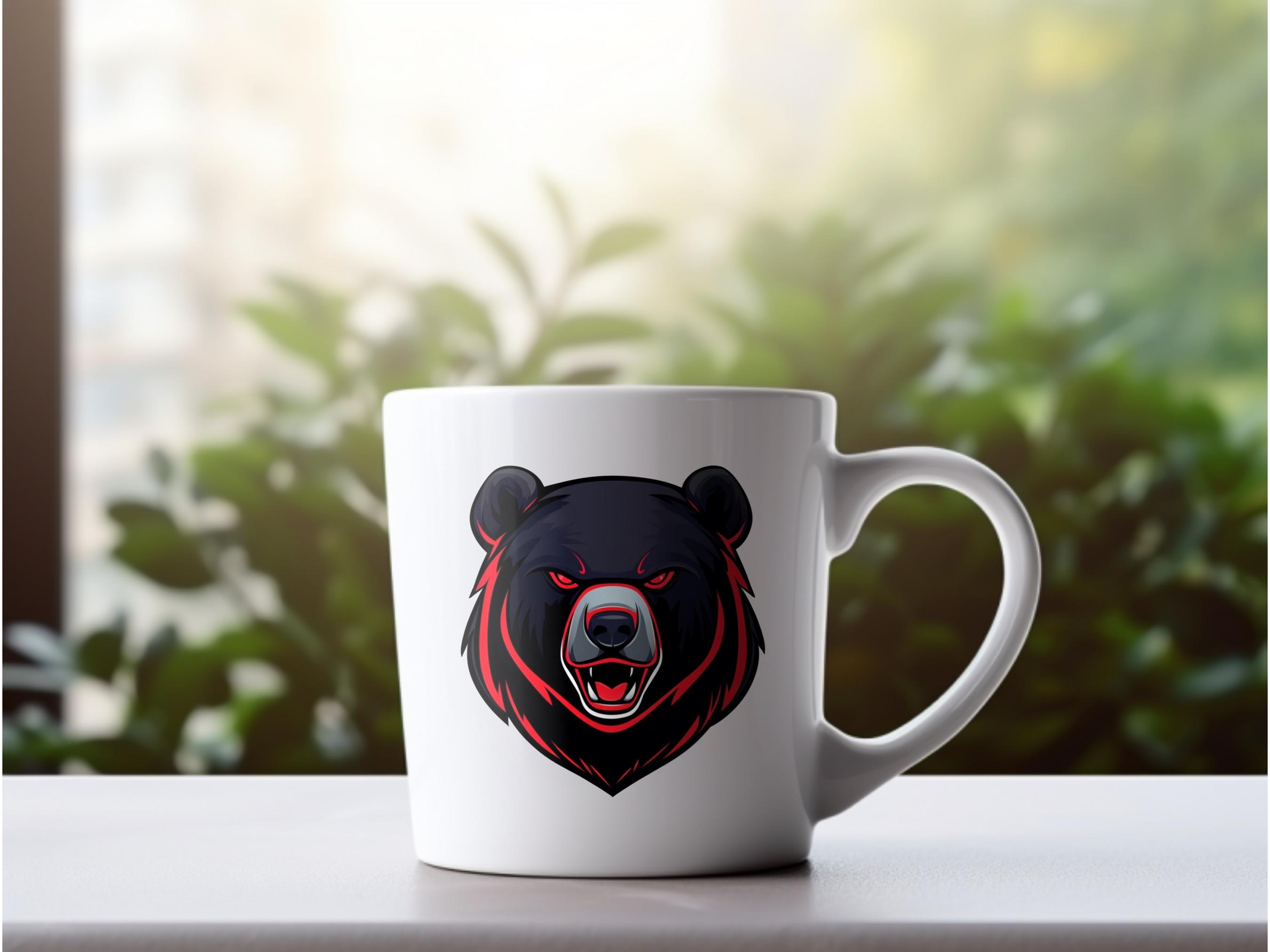 Red Bear, Logo, Clip Art and Image File, Instant Digital Download, 300 ...