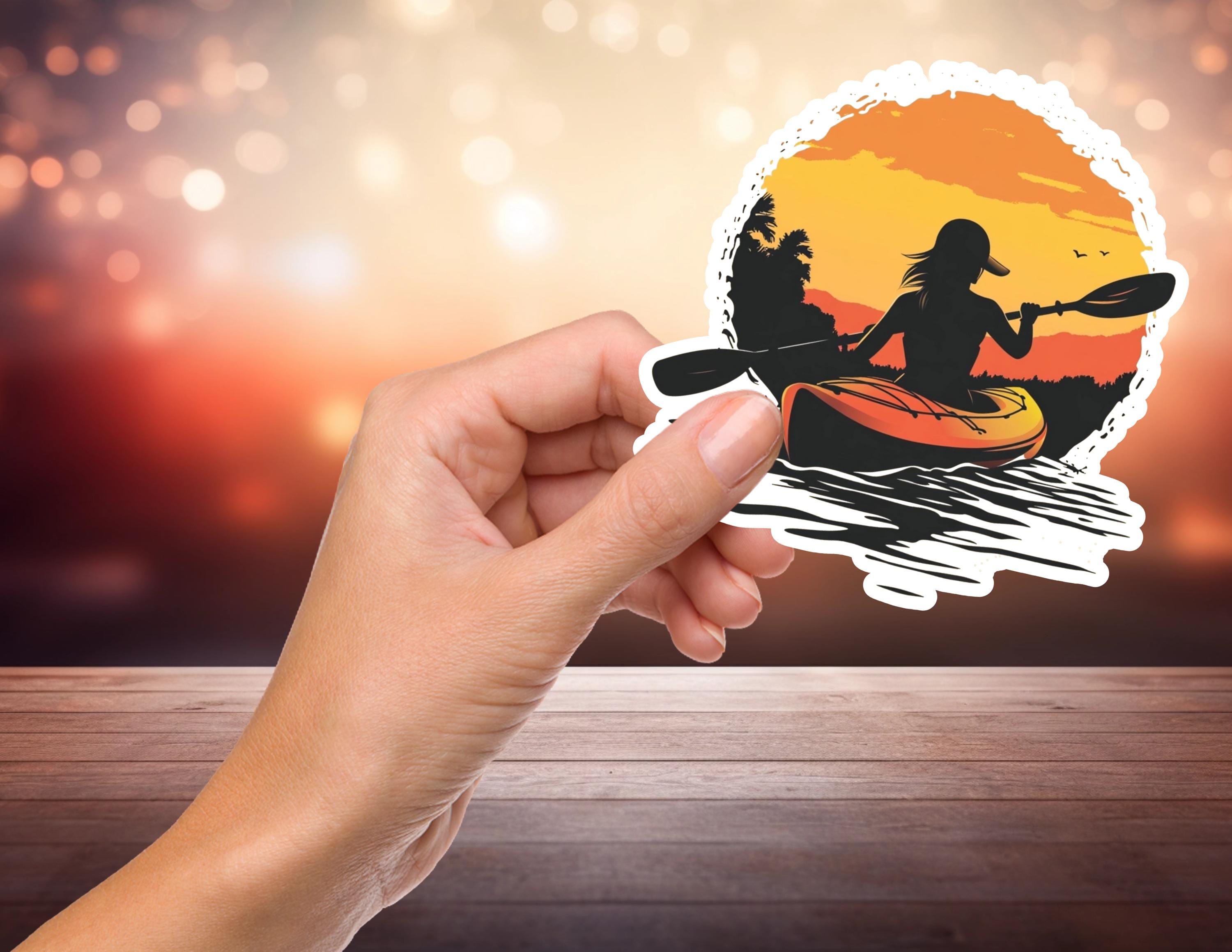Girl Kayaking, Logo, Clip Art and Image File, Instant Digital Download ...