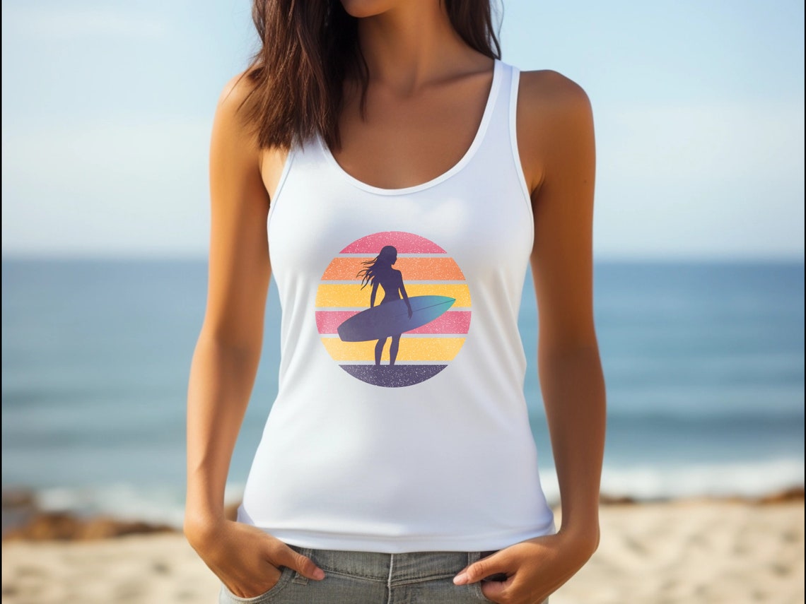 Surfer Girl, Logo, Clip Art and Image File, Instant Digital Download ...