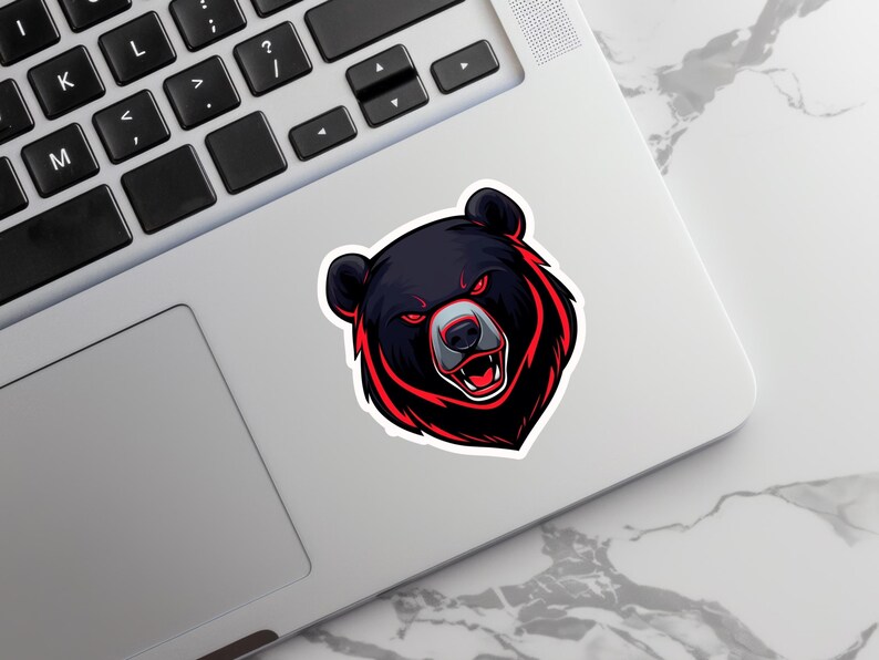 Red Bear, Logo, Clip Art and Image File, Instant Digital Download, 300 ...