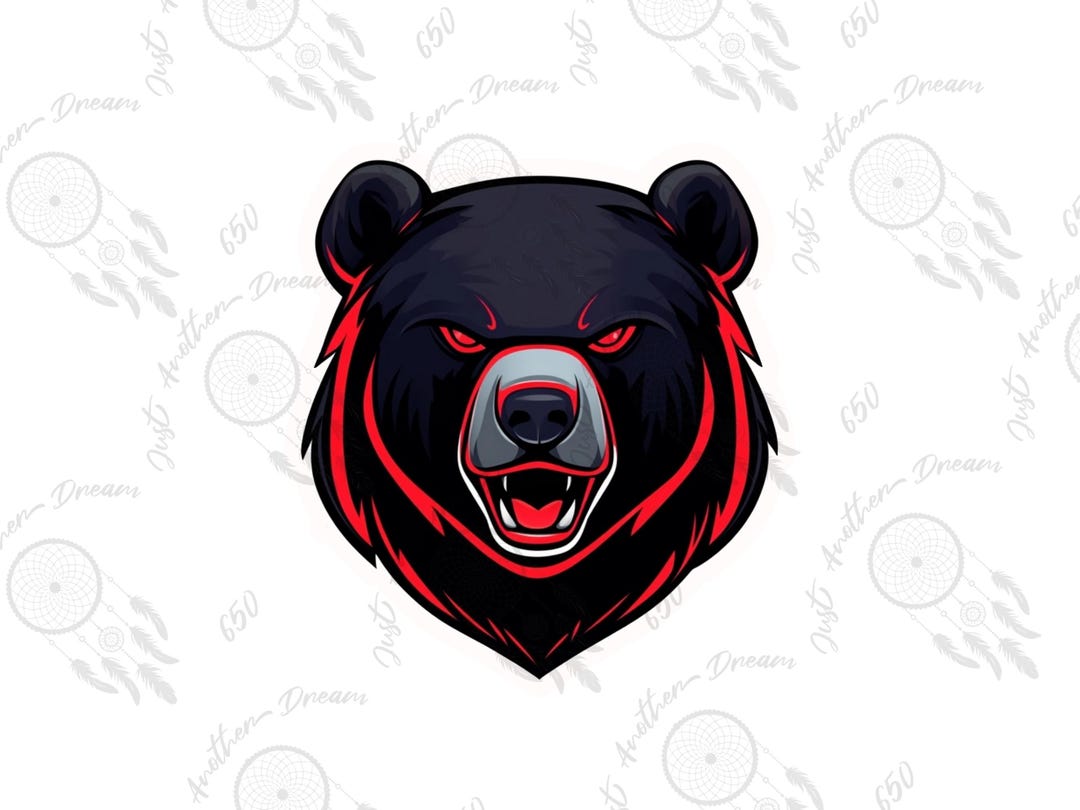 Red Bear, Logo, Clip Art and Image File, Instant Digital Download, 300 ...