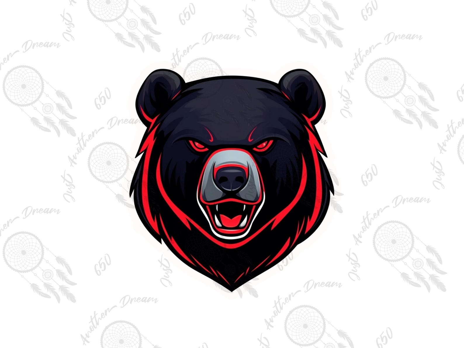 Red Bear, Logo, Clip Art and Image File, Instant Digital Download, 300 ...