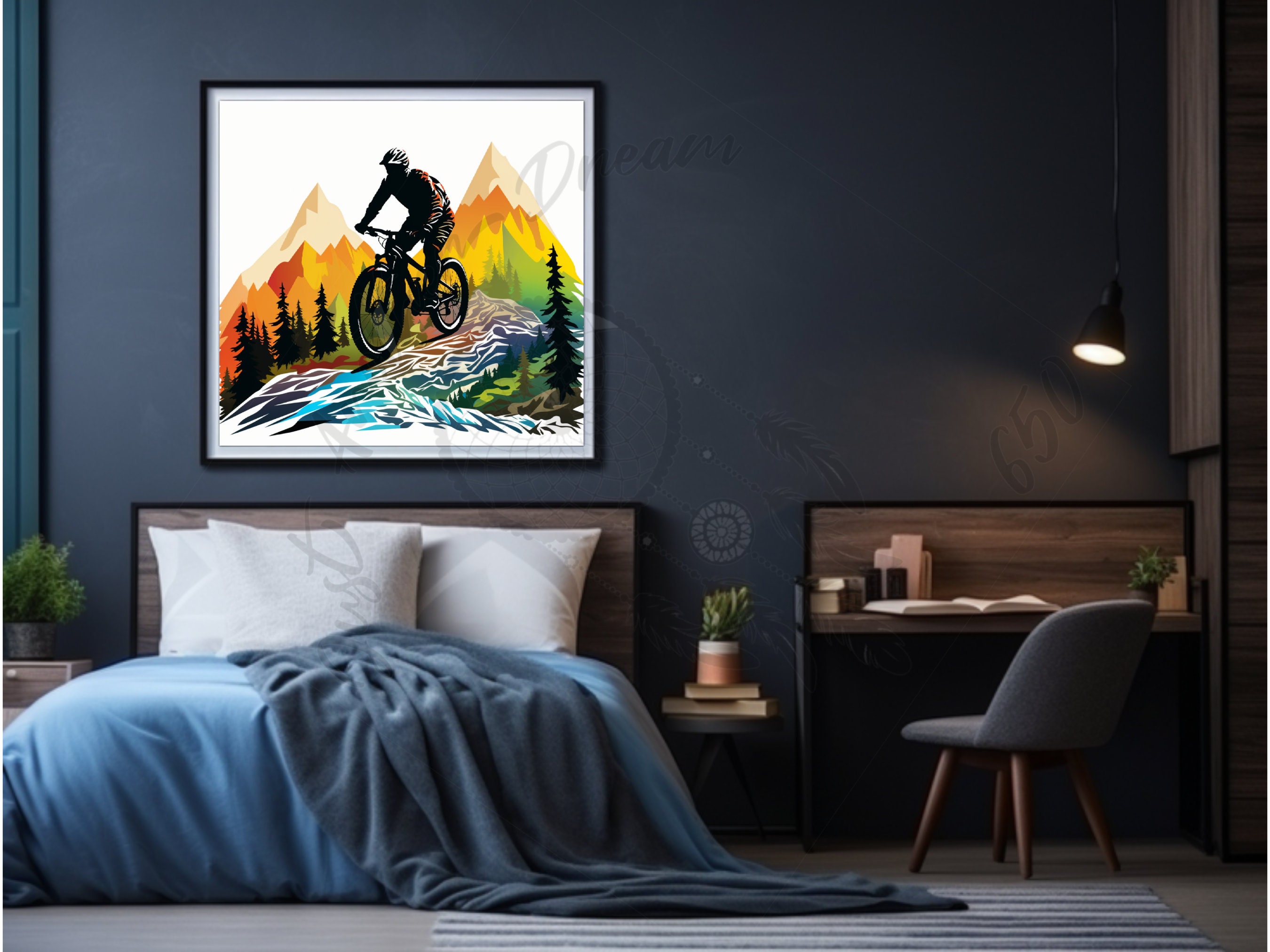 Mountain Biking, 3D 20oz Skinny Tumbler Wrap Sublimation Design ...