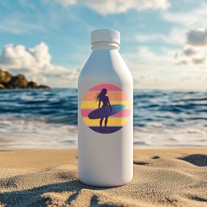 Surfer Girl, Logo, Clip Art and Image File, Instant Digital Download ...