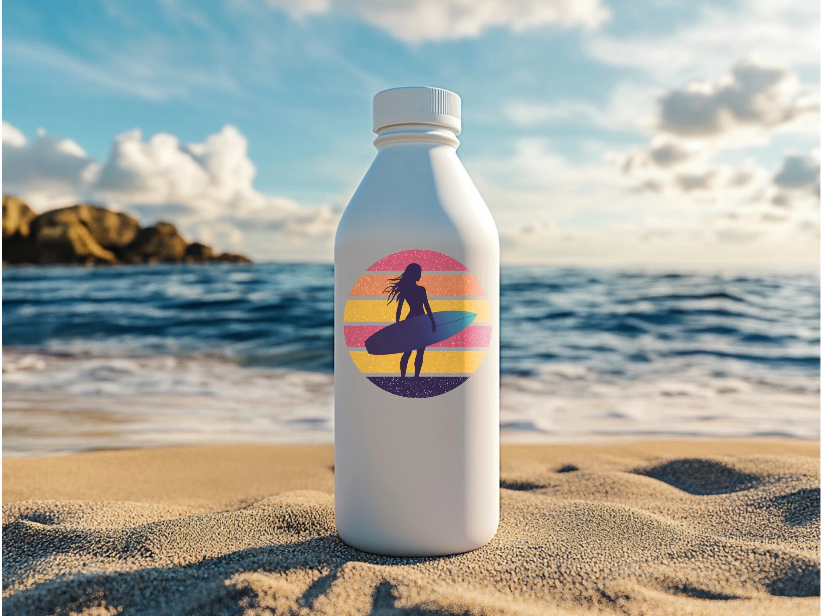 Surfer Girl, Logo, Clip Art and Image File, Instant Digital Download ...