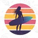 Surfer Girl, Logo, Clip Art and Image File, Instant Digital Download ...