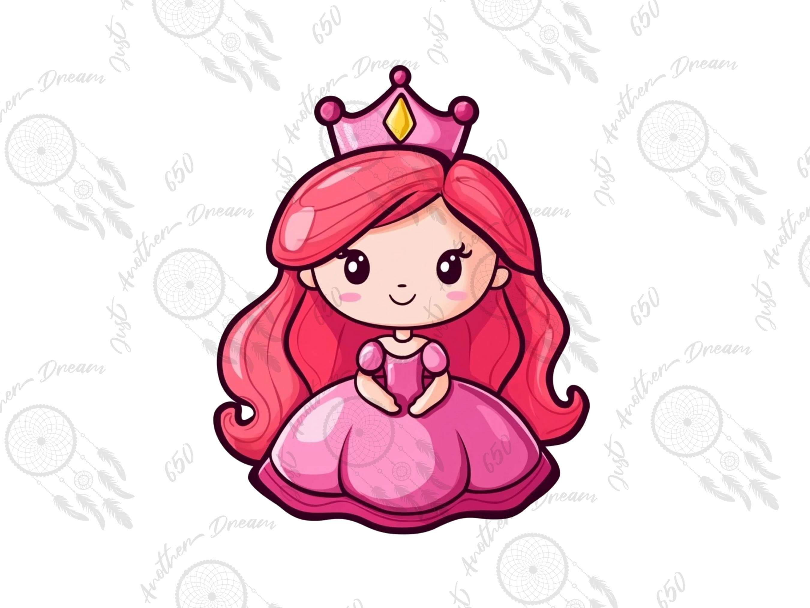 Pink Princess, Logo, Clip Art and Image File, Instant Digital Download ...