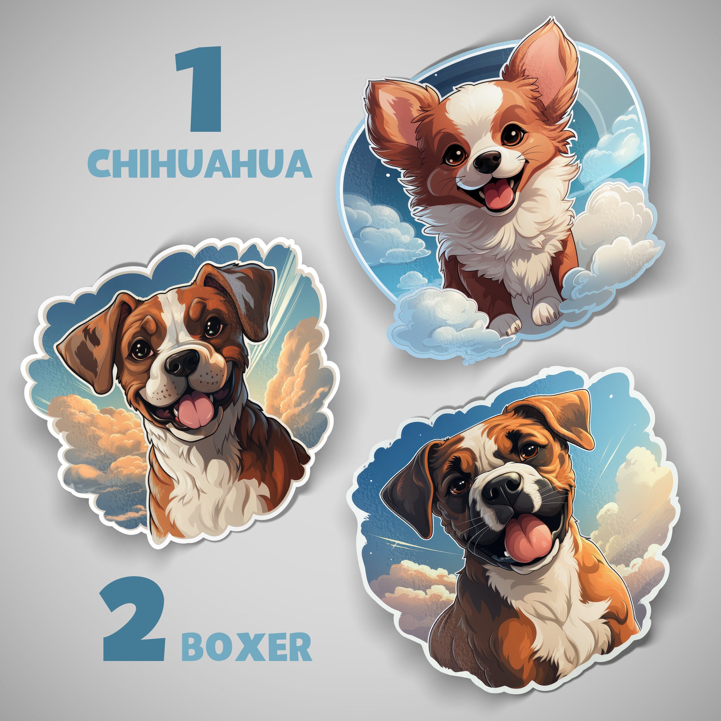 Cute Dog Breeds Clipart Bundle 3 Beagle Collie Corgi Retriever Mastiff ...