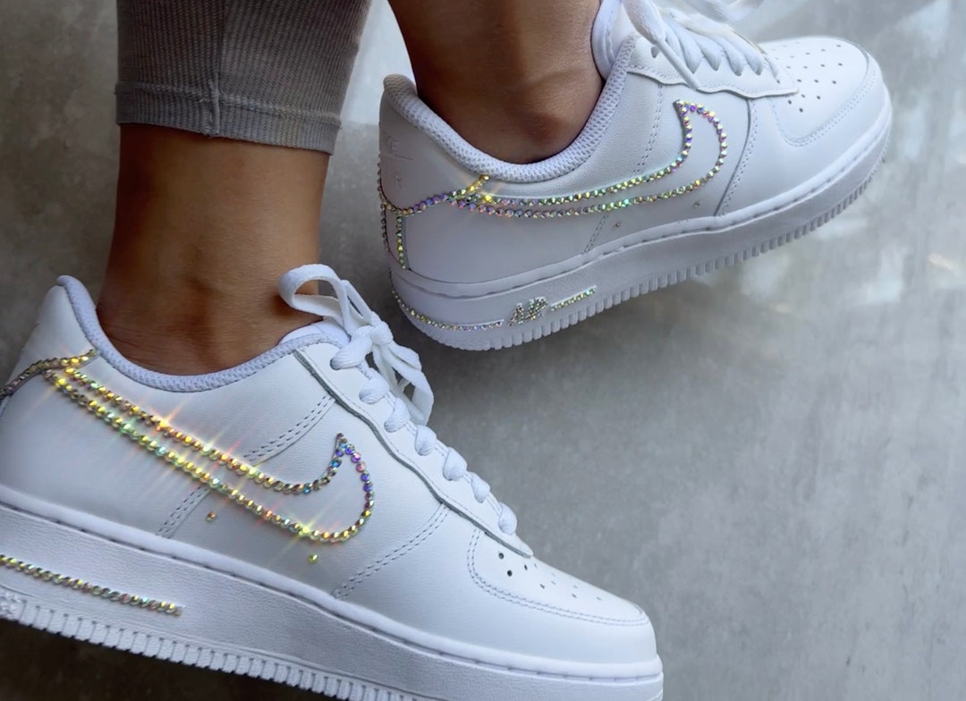 Womens Bling Sparkle Air Force 1s With Rhinestones, Customize Air Force ...