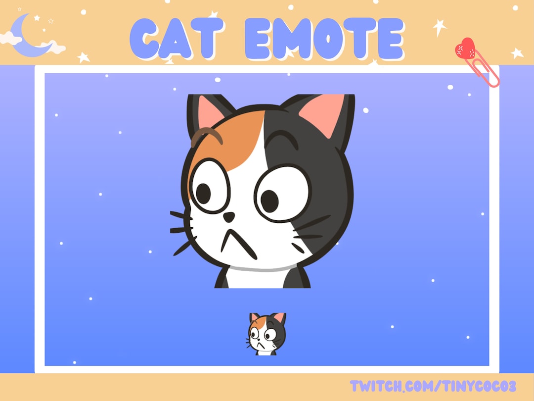 Twitch Emote Cat Emote Cute Cat Not Impressed Cat Calico - Etsy