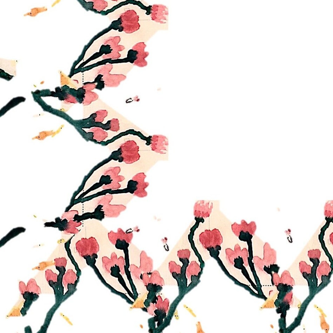 Plum Blossom Letter Paper (digital Template) - Etsy