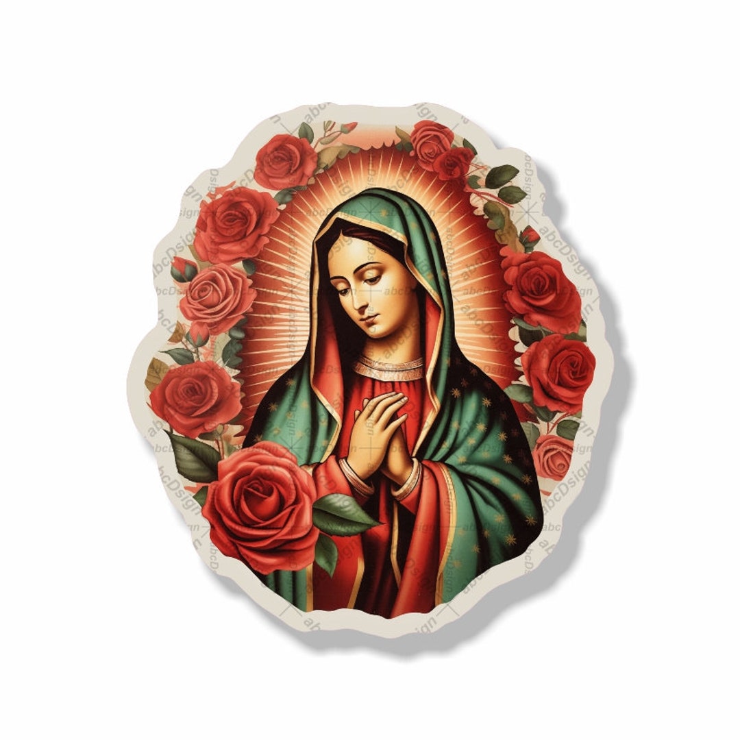 Virgen De Guadalupe Sticker Lady of Guadalupe Sticker Different Sizes ...