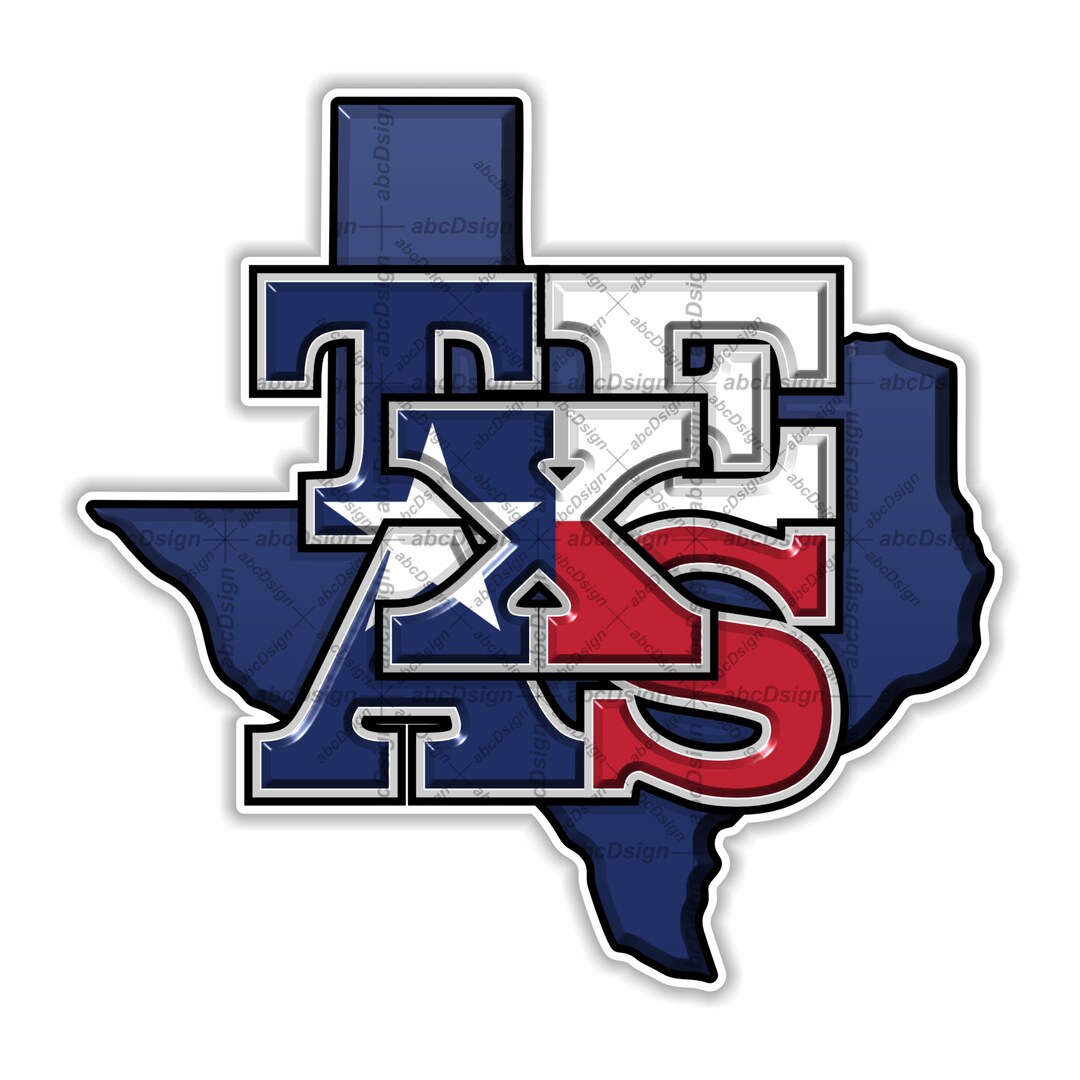 Texas State Round Decal - Etsy
